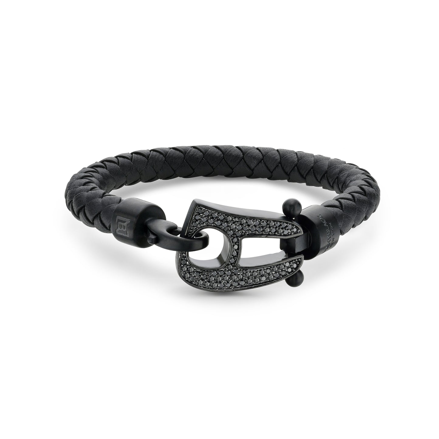 Black Leather Black Hardware diamond – NIMANY Studio